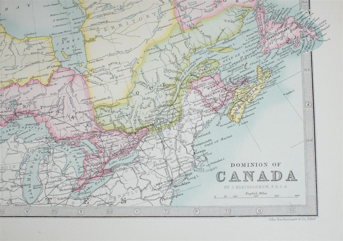 Map of the Dominion of Canada - Sheet 59 disbound from the 1890 'The ...