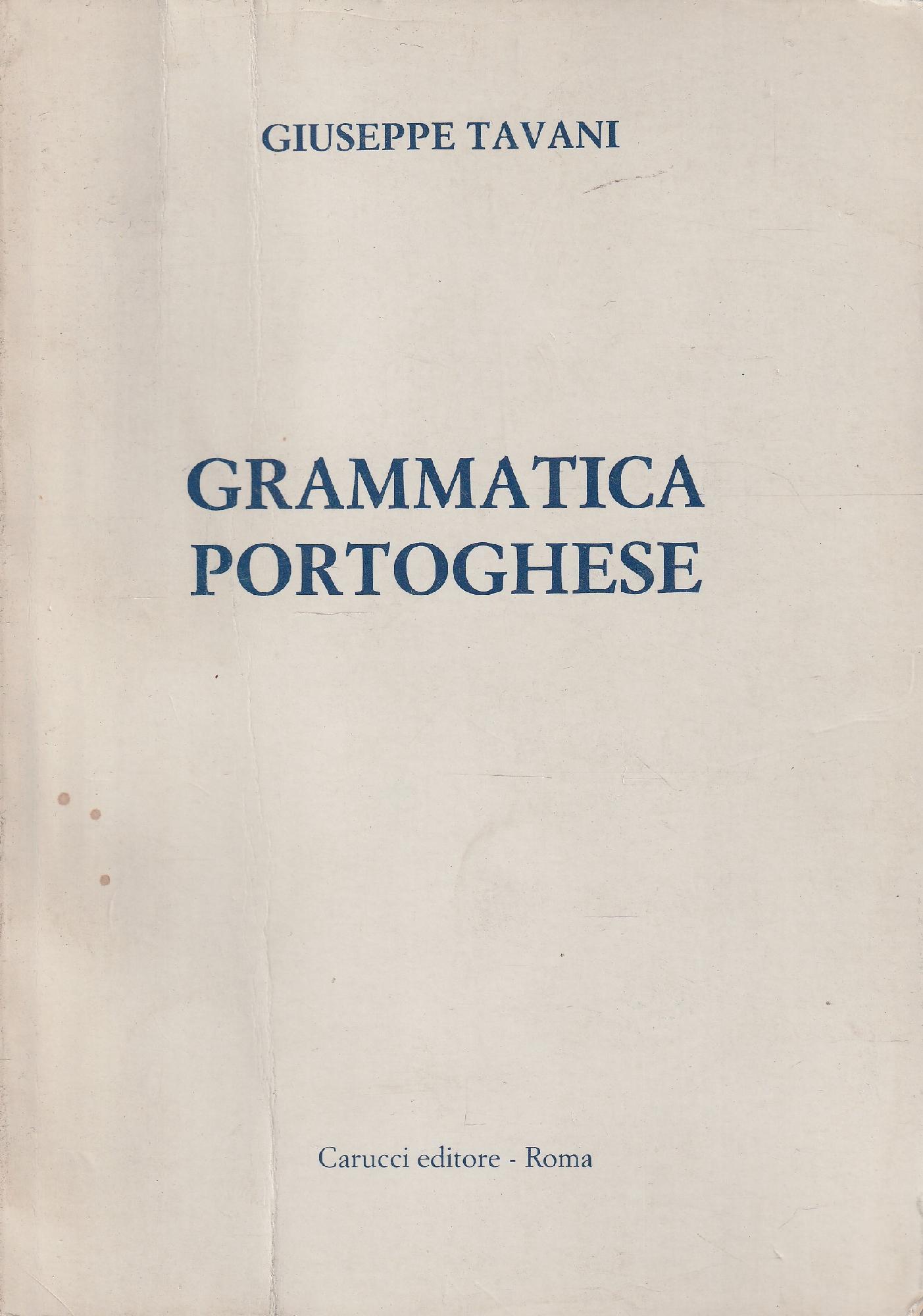 Grammatica portoghese de G. TAVANI: Buono (Good) paperback (1986 ...