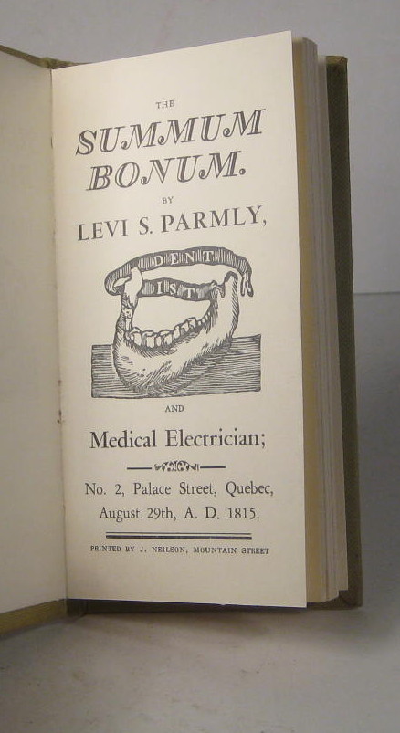 Summum Bonum by Parmly, Levi S.: Très bon Couverture rigide toile (1970 ...