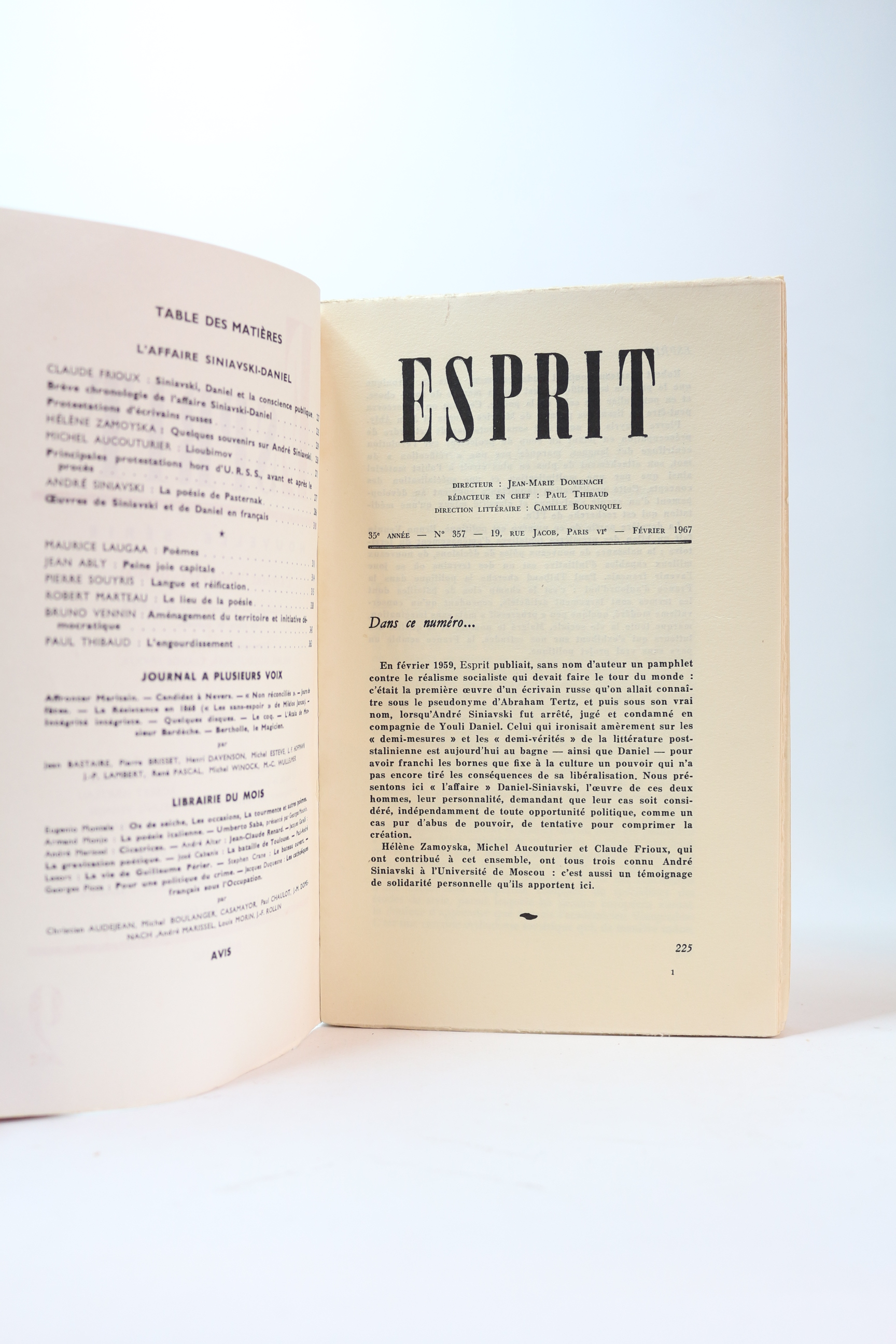 Esprit. Nouvelle série N°2 de la 35ème année by COLLECTIF: couverture ...
