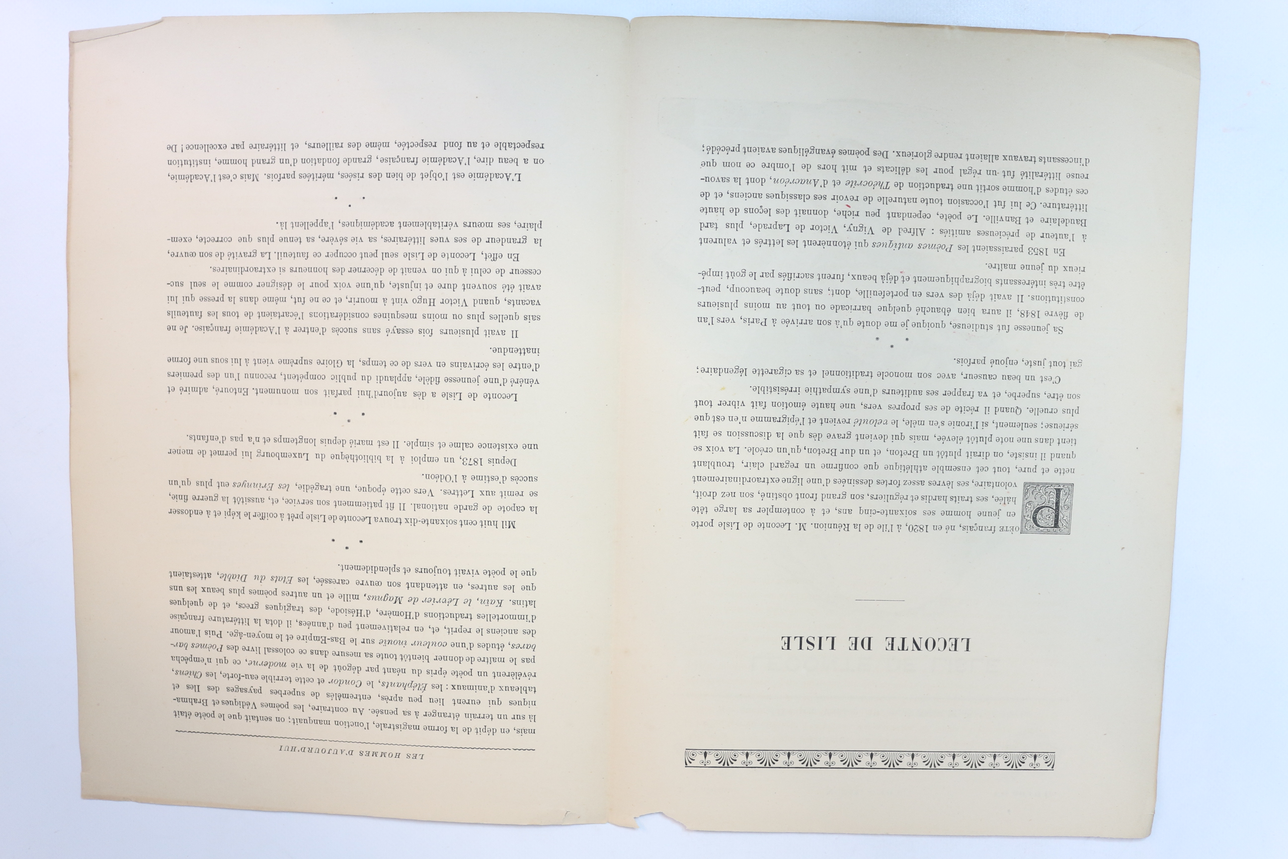 "Leconte de Lisle" - In Les Hommes d'aujourd'hui n°241 by COLL-TOC ...