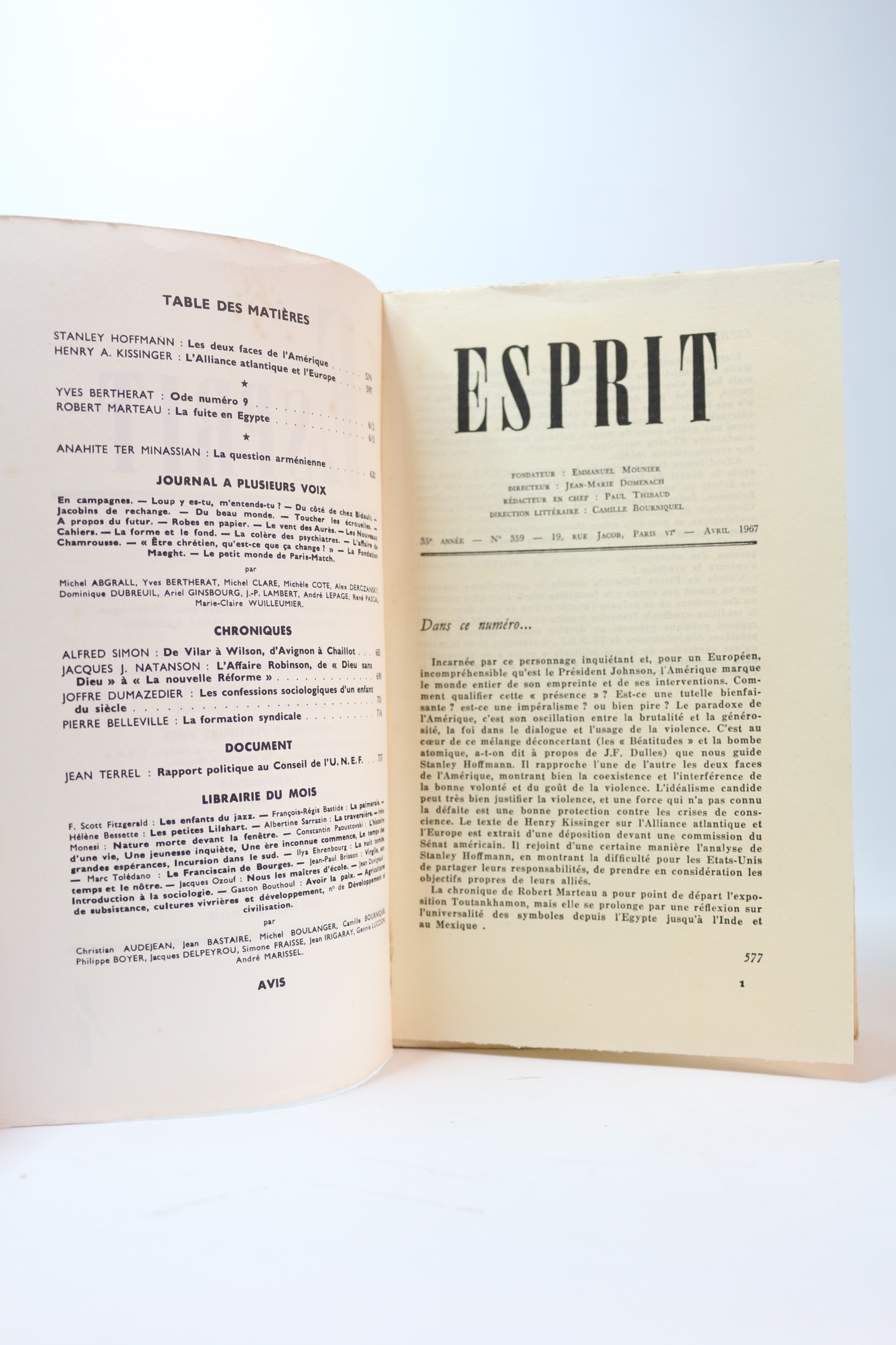 Esprit. Nouvelle série N°4 de la 35ème année by COLLECTIF: couverture ...