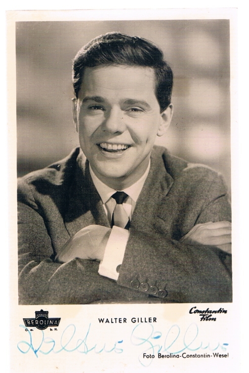 Walter Giller. Autogrammkarte. Signiert In dem Film "Charley's Tante ...