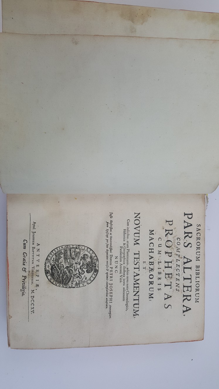 Biblia Sacra Vulgatae Editionis, Sixti V. & Clementis VIII, Pont. Max ...