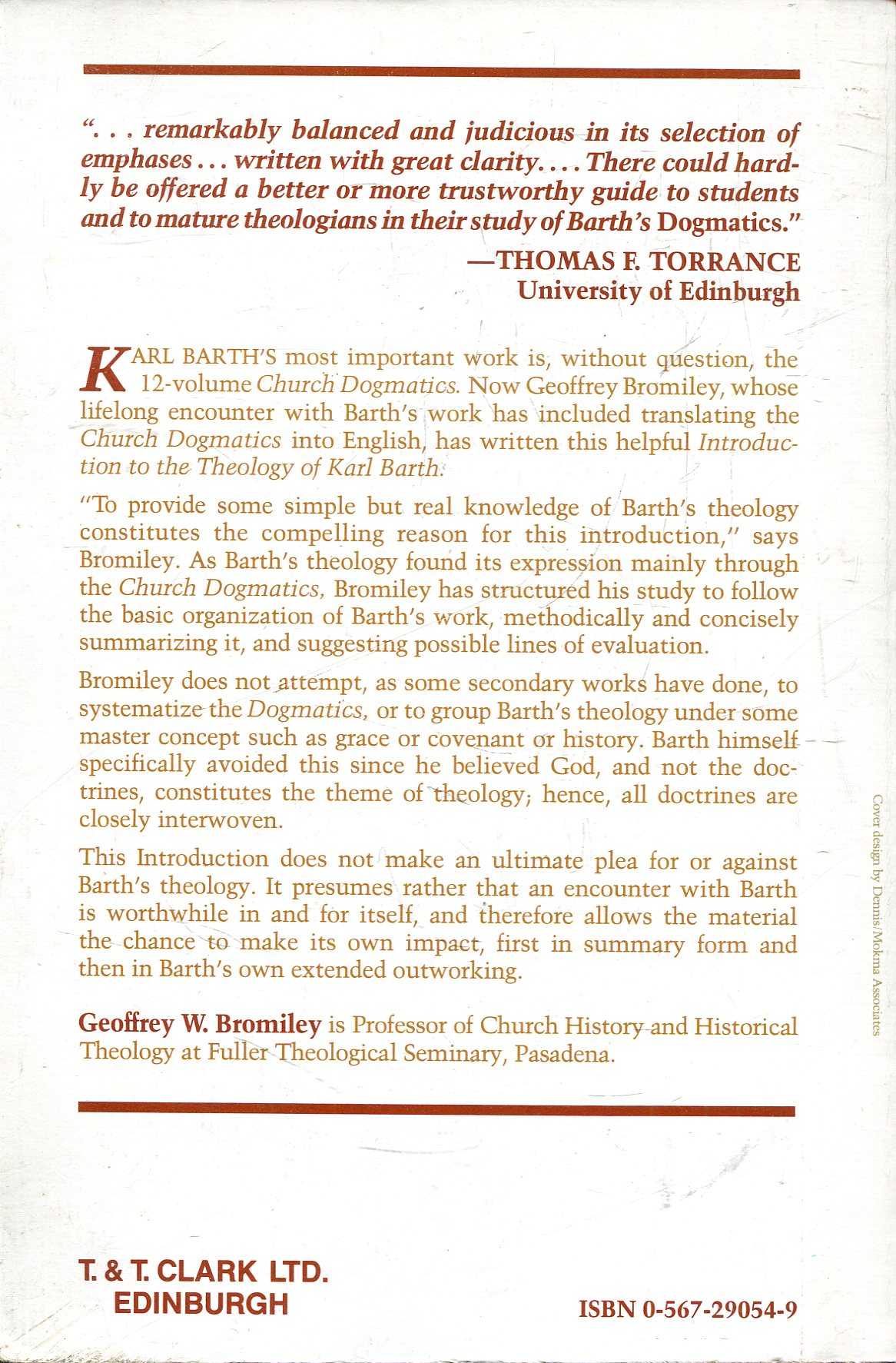 Introduction to the Theology of Karl Barth by Bromiley, Geoffrey W ...