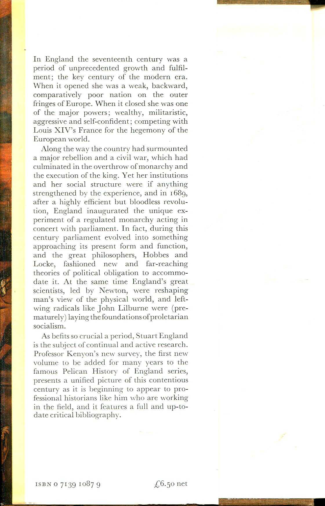 Stuart England by Kenyon, J. P: Very Good hardback (1978) 1st Edition ...