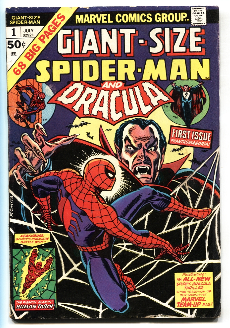 GIANT-SIZE SPIDER-MAN #1 1974 Marvel Dracula comic book VG-: (1974 ...