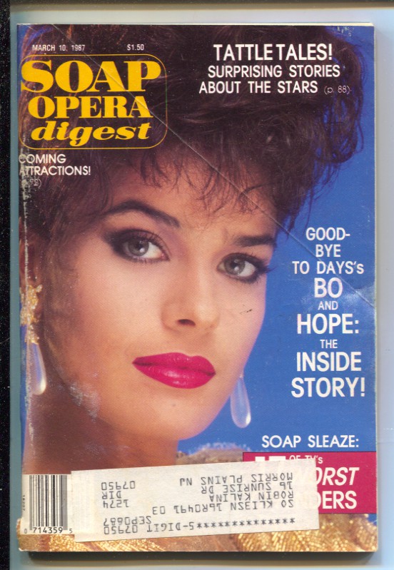 Soap Opera Digest 3/10/1987-Soap Sleaze-Goodbye To Day's Bo & Hope ...