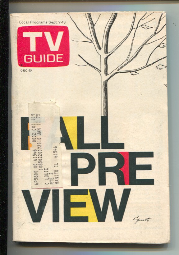 TV Guide 9/11/1971-Fall Preview Special Issue-Eastern Illinois edition ...