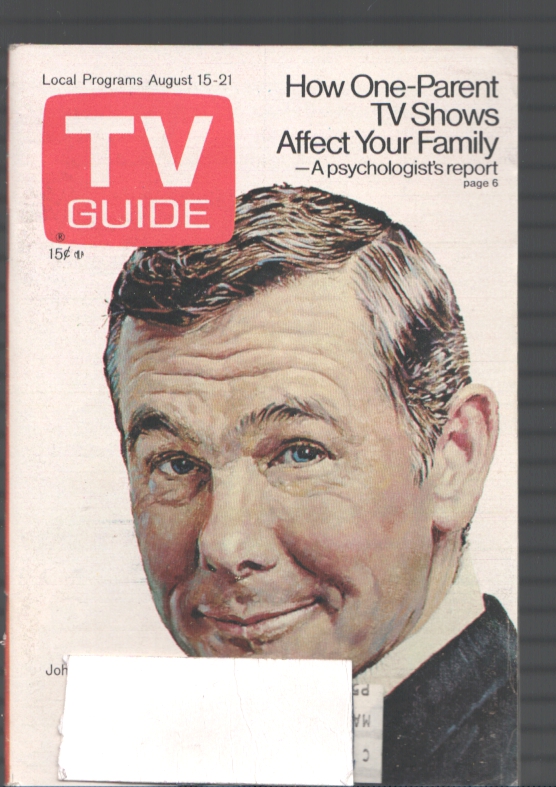 TV Guide 8/15/1970-Johnny Carson-Eastern Illinois: (1970) Magazine ...