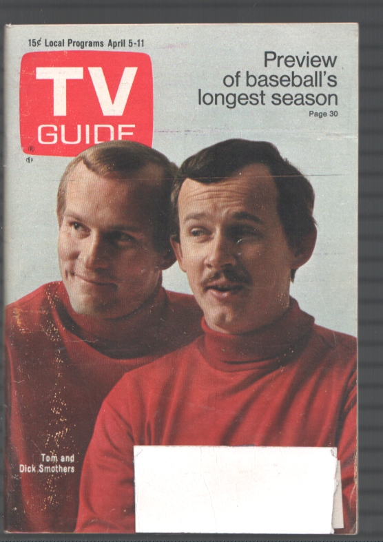 TV Guide 4/5/1969-Smother Brothers-Eastern Illinois: (1969) Magazine ...