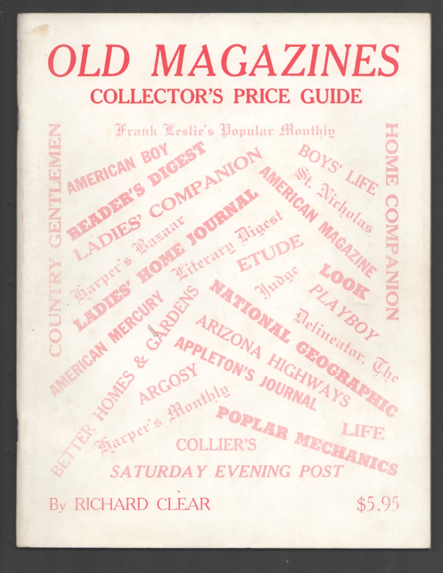 Old Magazines-Collector's Price Guide #1 1974-by Richard Clear-many ...