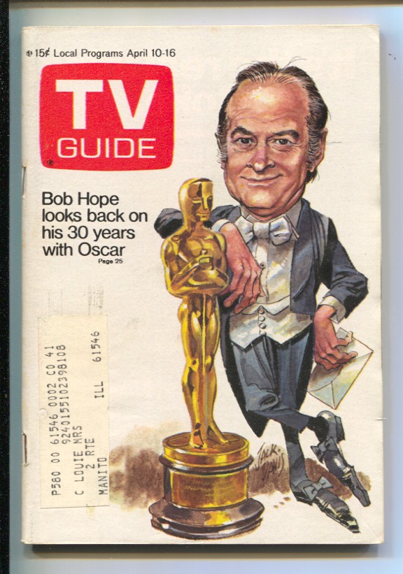 TV Guide 4/10/1971-Bob Hope cover by Jack Davis-Eastern Illinois ...