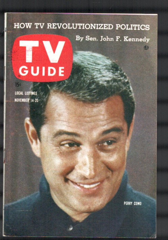TV Guide-November 14-20, 1959-Perry Como-Sen. John F. Kennedy-Illinois ...