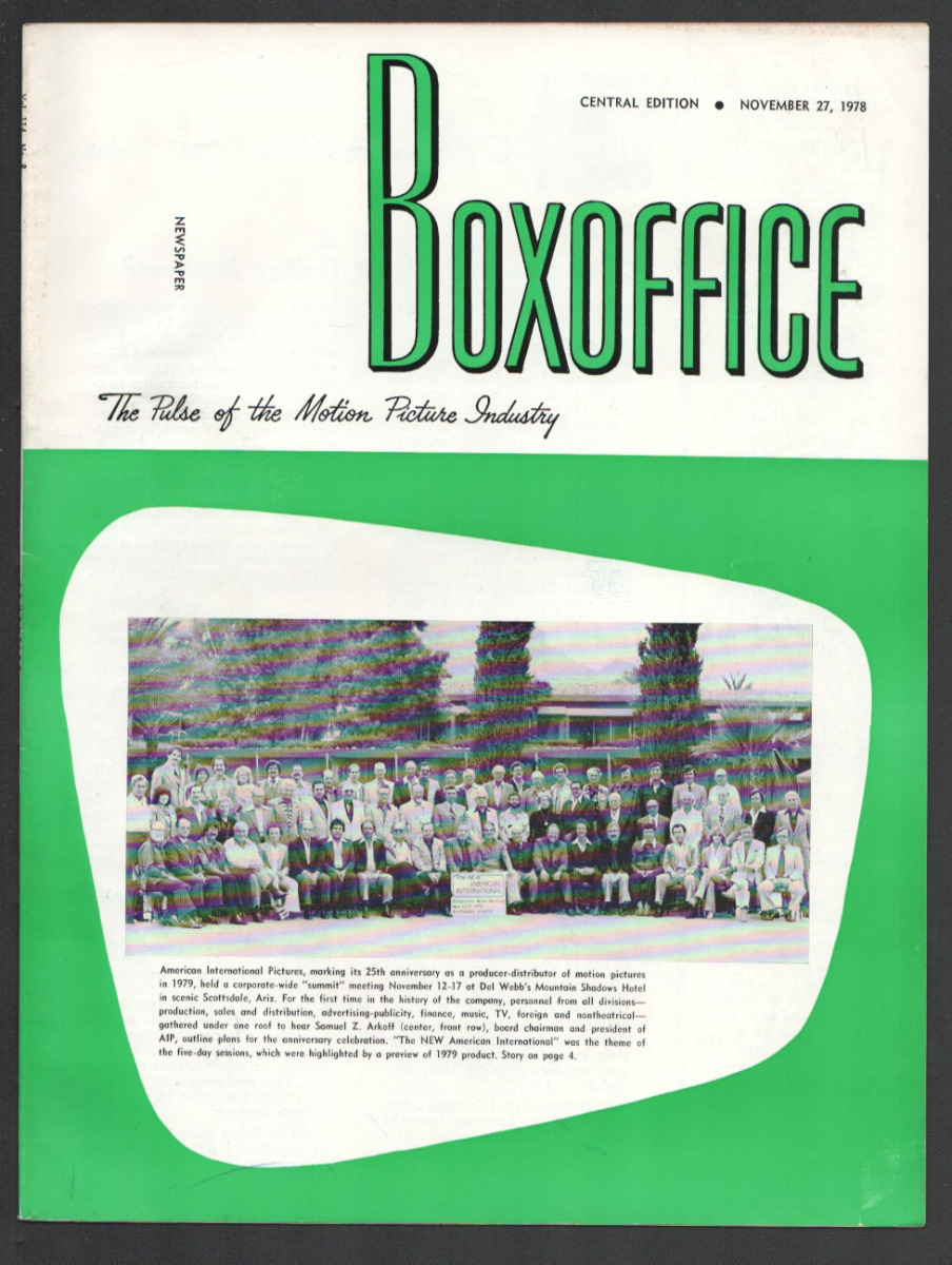 Boxoffice 11/27/1978-American Int'l Pictures 25th Anniversary cover ...