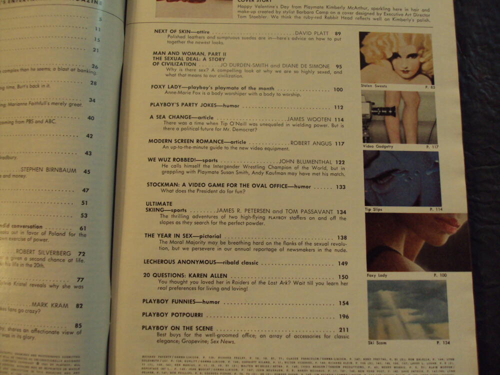 Playboy Feb 1982 Andy Kaufman vs Miss September: (1982) Magazine ...