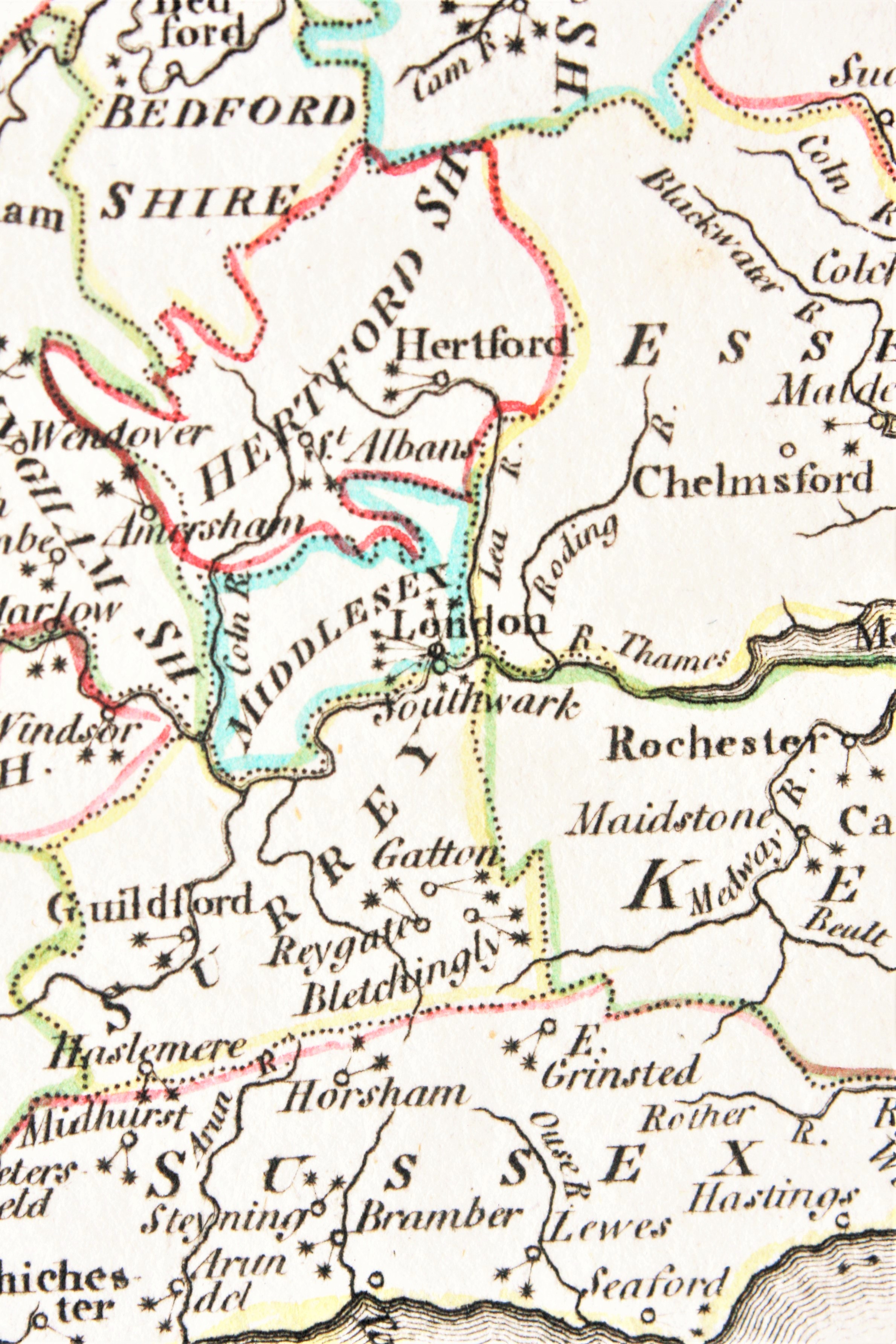 Cary's Map of South Britain showing England and Wales by John Cary ...
