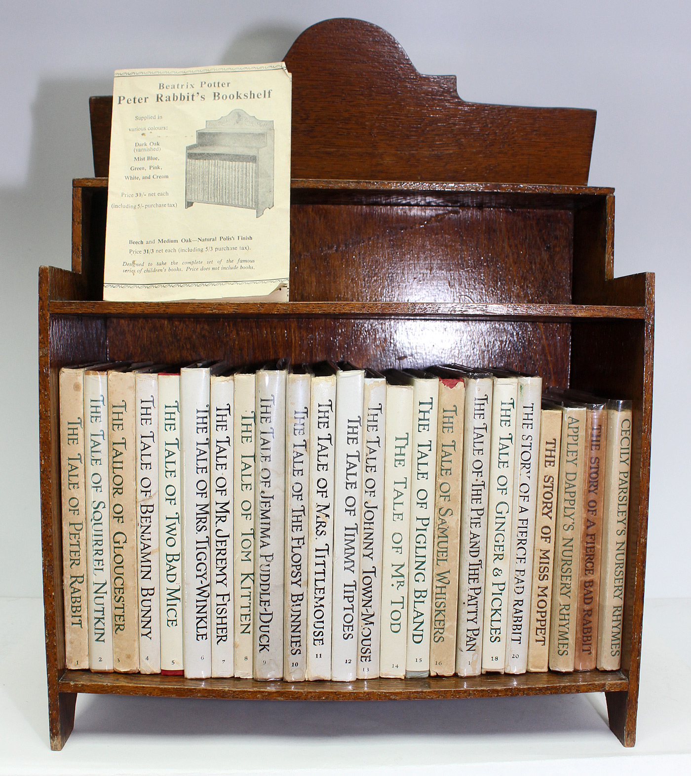 An Original 1940/50's Beatrix Potter Bookcase and 23 Volumes of a ...