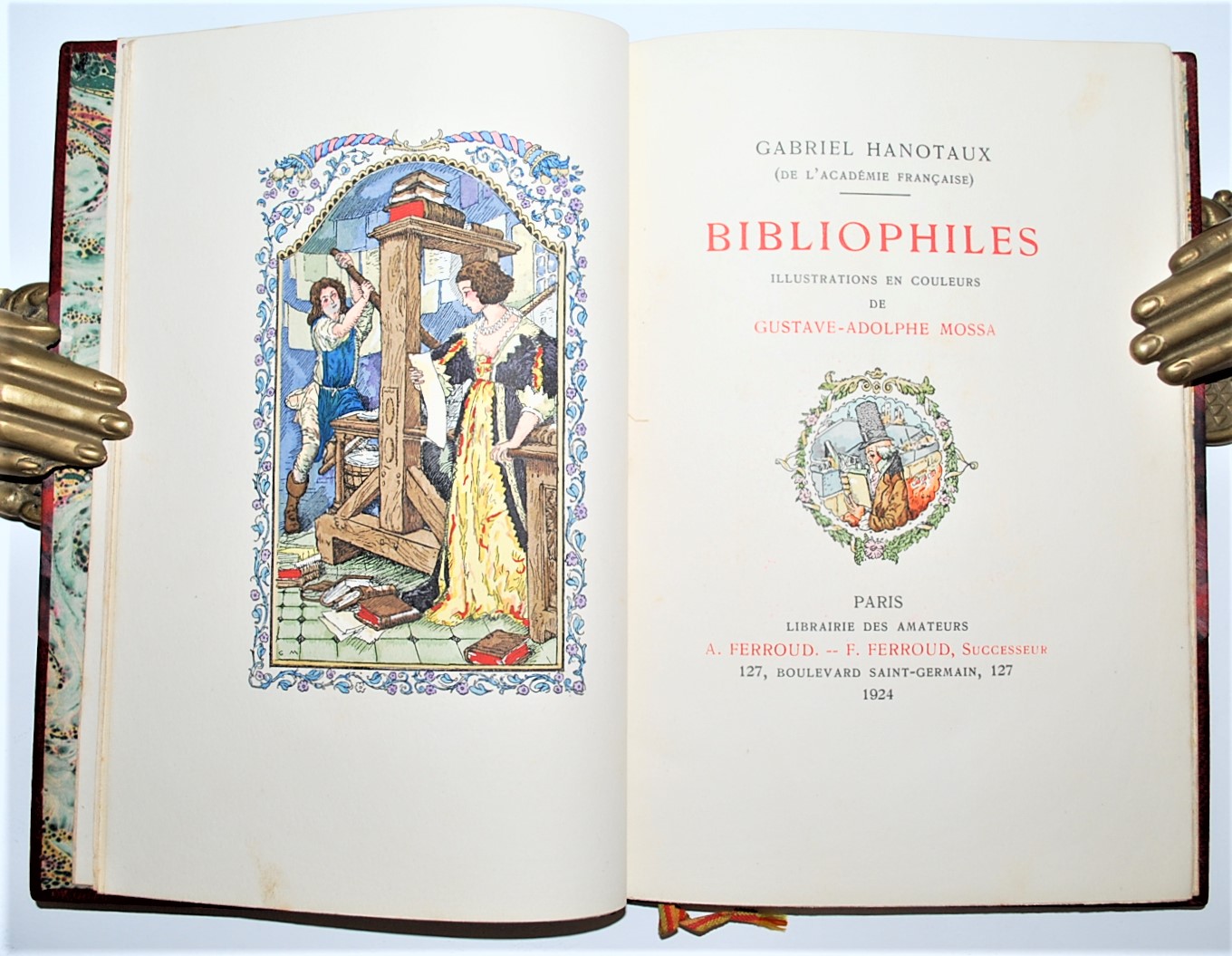 Bibliophiles. Illustrations En Couleurs De Gustave Adolphe Mossa. by ...