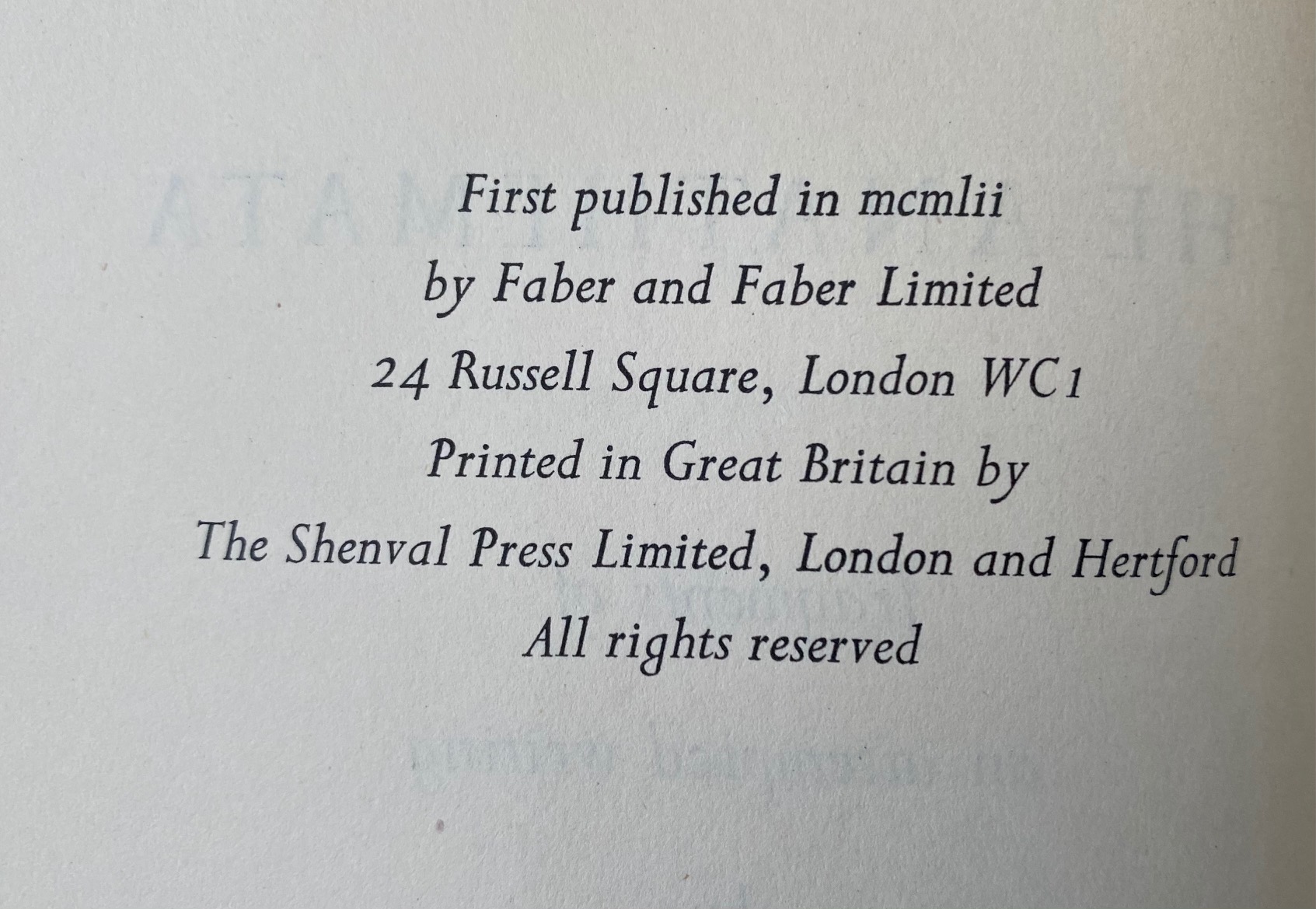 The Anathemata : Roger Senhouse's Personal Copy by Jones, David: Near ...