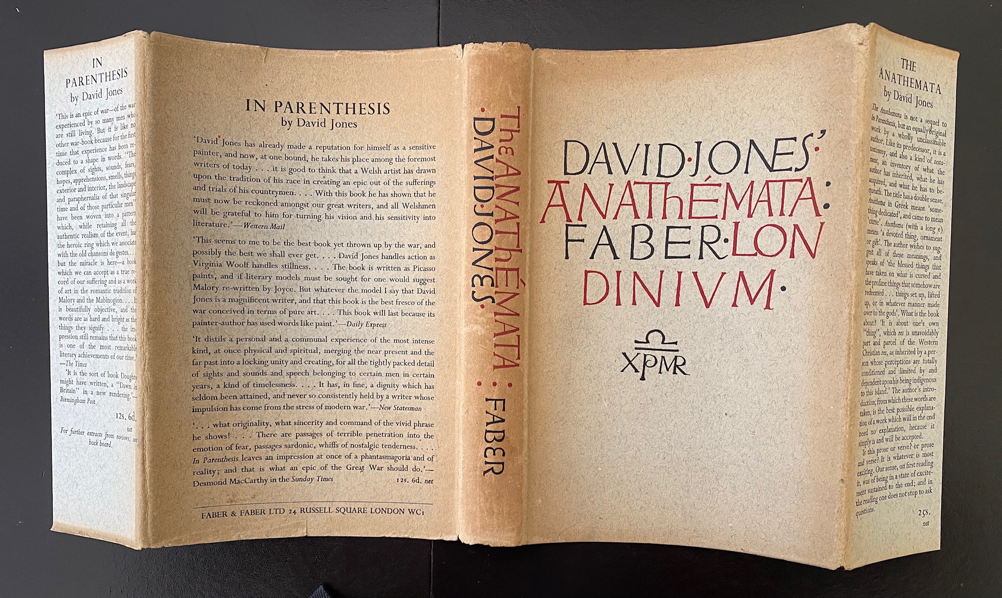 The Anathemata : Roger Senhouse's Personal Copy by Jones, David: Near ...