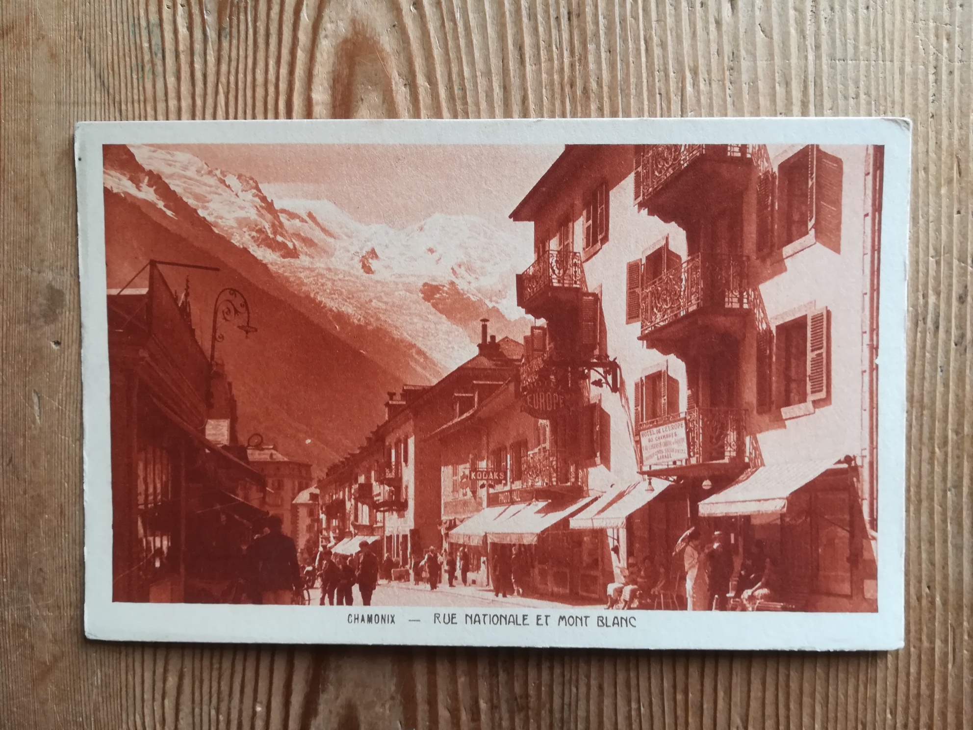 Carte postale "Chamonix - Rue Nationale et Mont Blanc" by F. Monnier ...