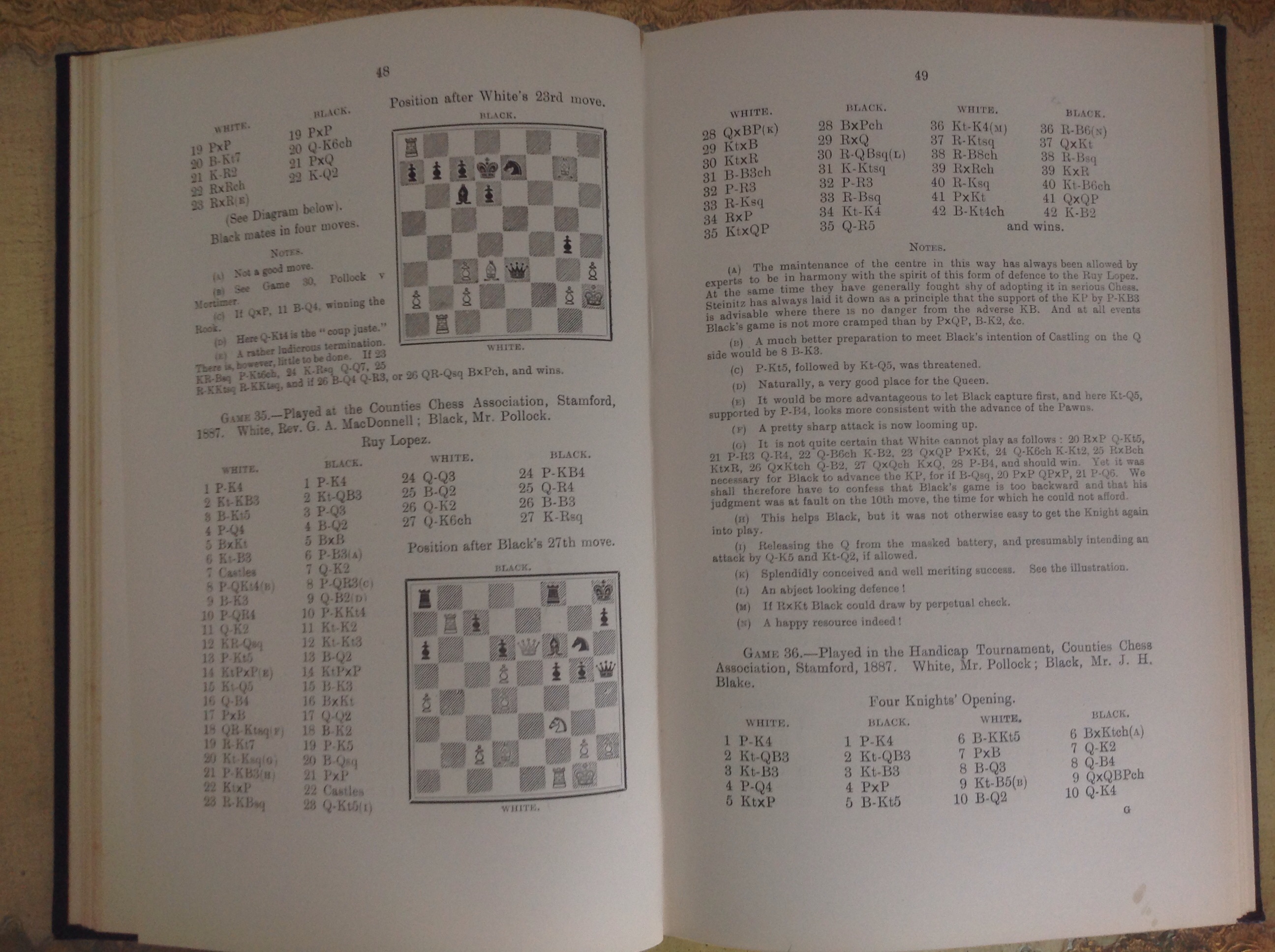 POLLOCK MEMORIES: A COLLECTION OF CHESS GAMES, PROBLEMS, - PART I ...