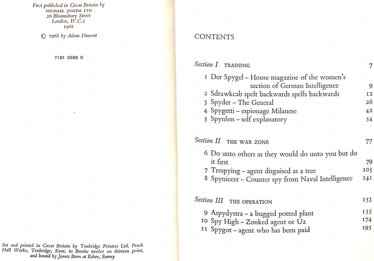 The Bang Bang Birds by DIMENT, Adam: Very Good Hardcover (1968) 1st ...