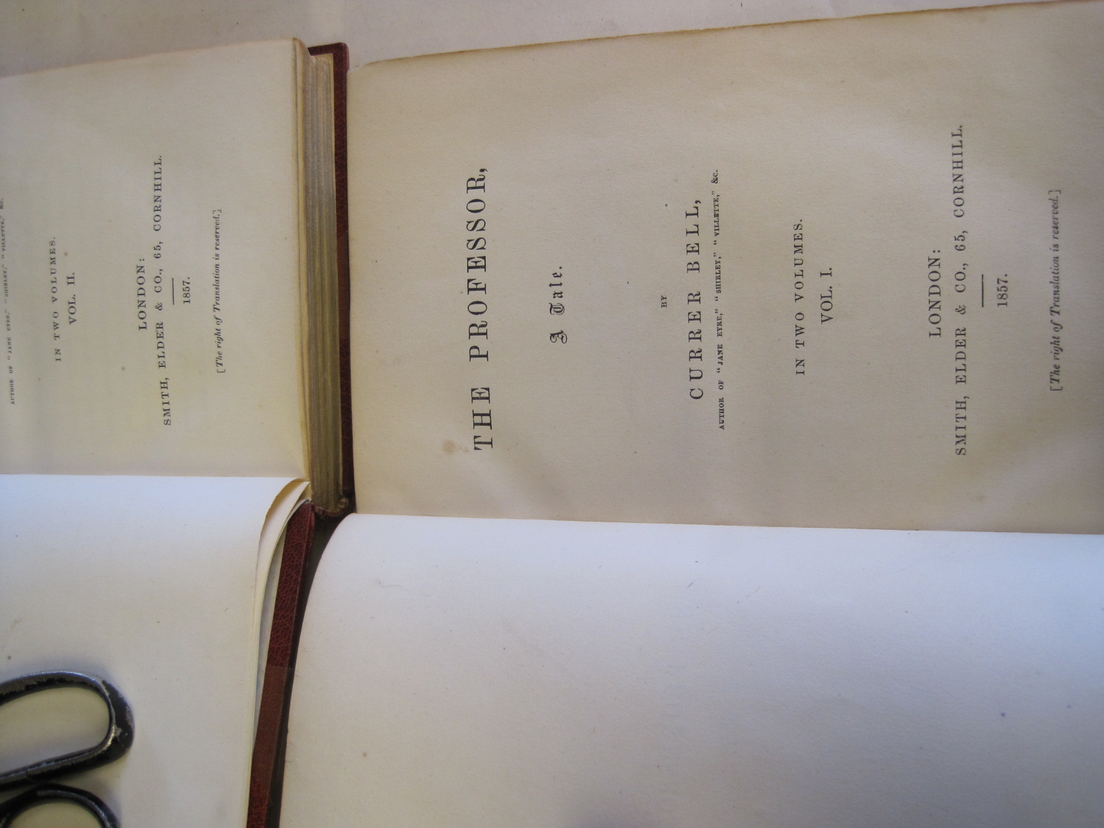 The Professor, A Tale by Currer Bell [ Charlotte Bronte ]: Fine ...