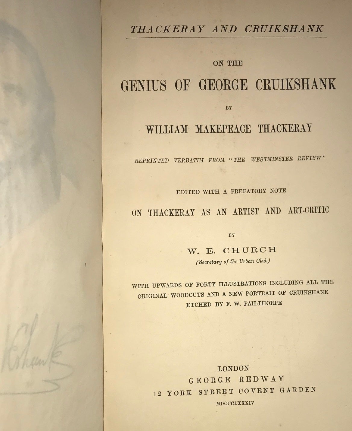 On the Genius of George Cruikshank - Reprinted Verbatim from the ...