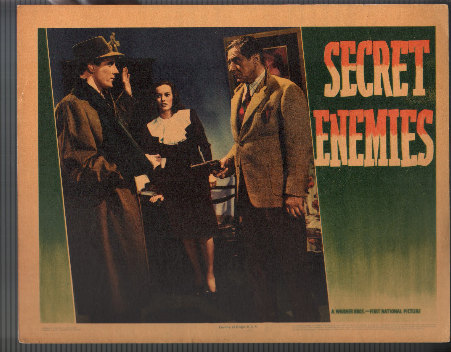 Secret Enemies-Lobby Card-1942-Faye Emerson-Craig Stevens-Robert ...
