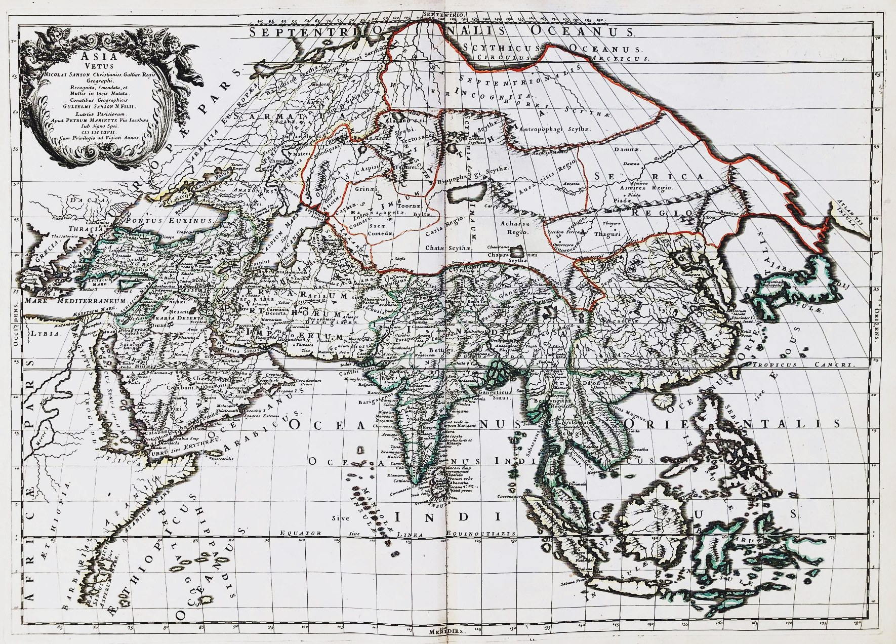 "Asia Vetus" - Asia Asien Asie China Arabia India Russia Japan Korea ...