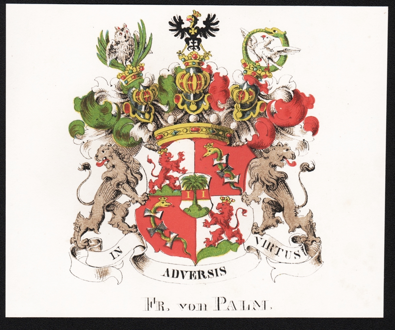 Fr. von Palm von Wappen / Coat of arms / Stemma:: (1860) Kunst / Grafik ...