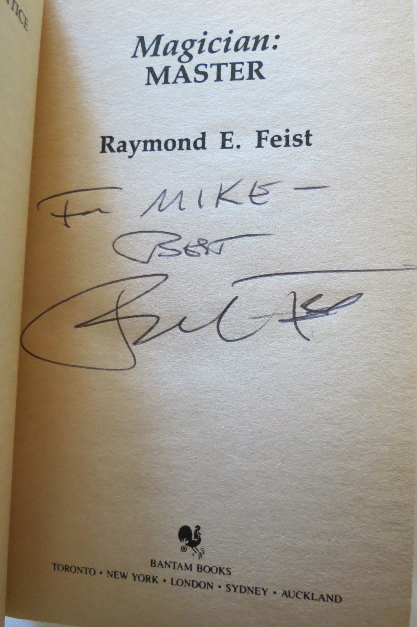 Raymond e feist signature - sandplz