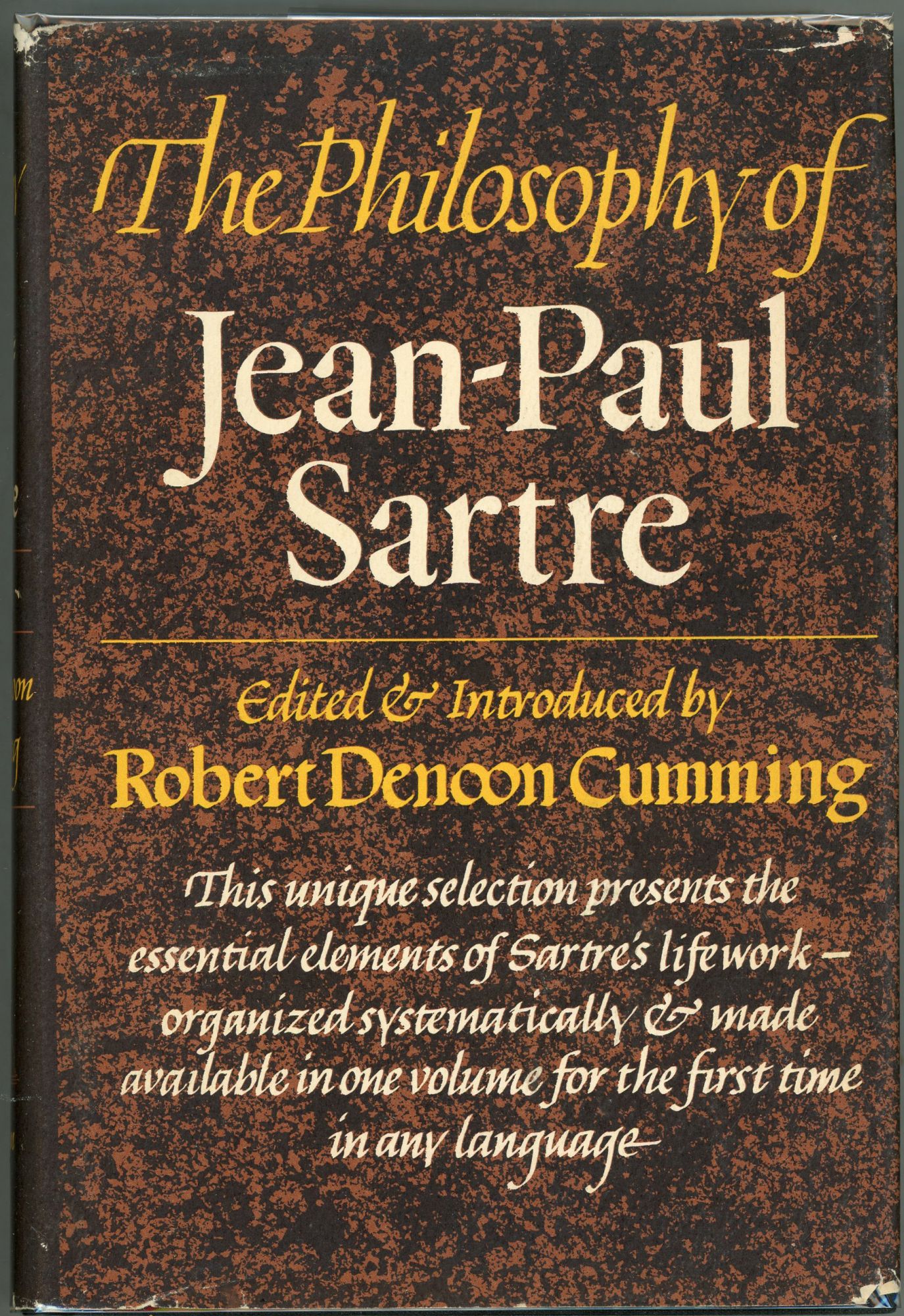 The Philosophy of Jean-Paul Sartre by Cumming, Robert Denoon [Ed ...