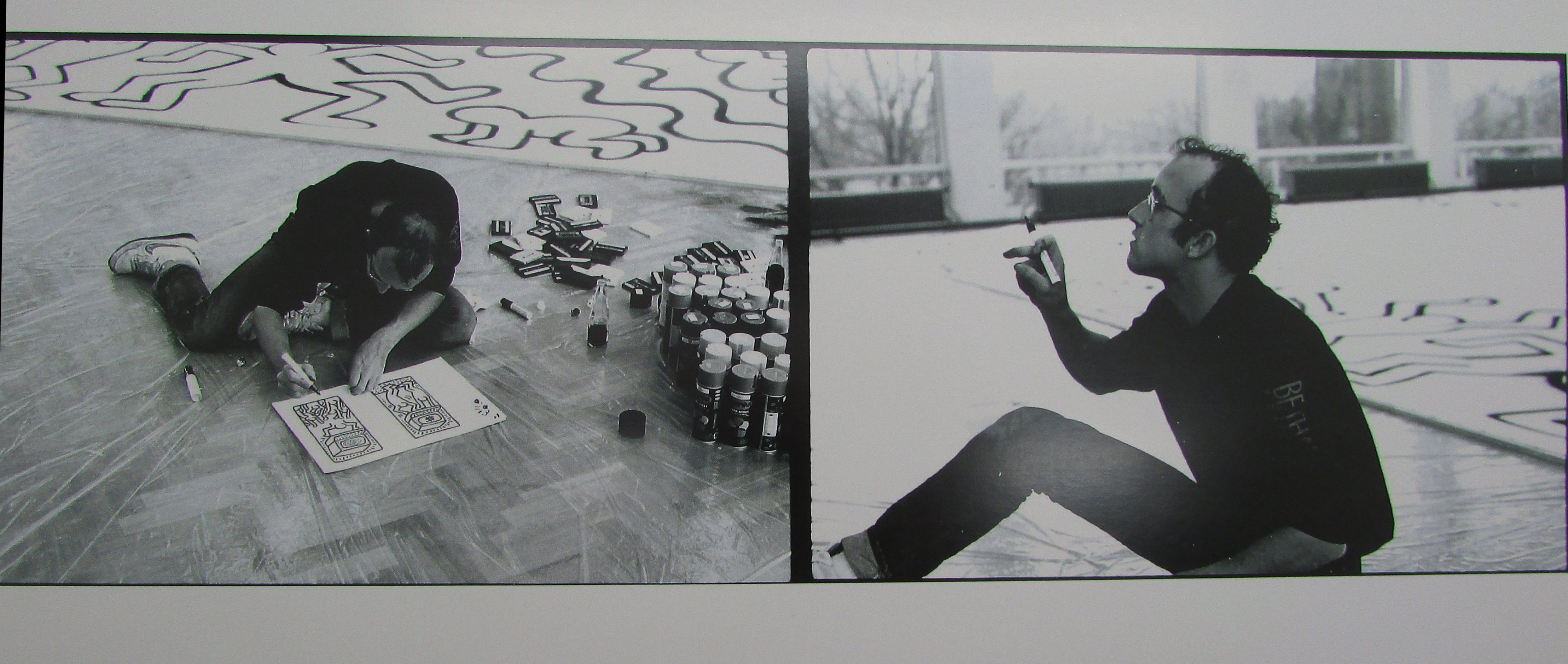 Keith Haring at work, Amsterdam 1986. Five digital prints - signed and ...