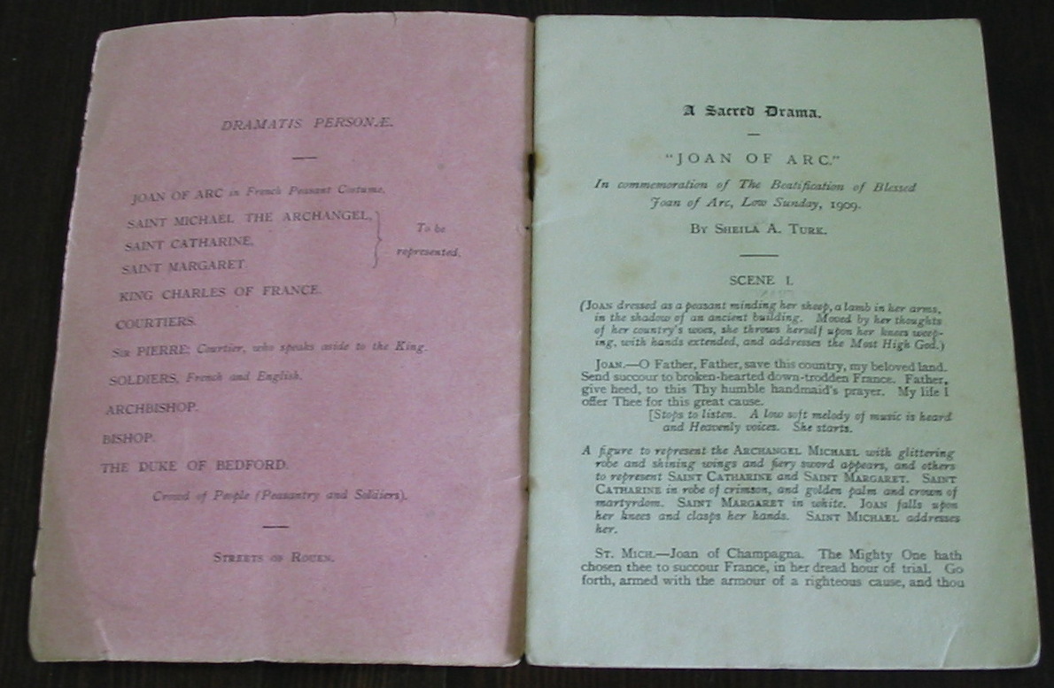 Sacred Drama: JOAN OF ARC Written in commemoration of the Beatification ...