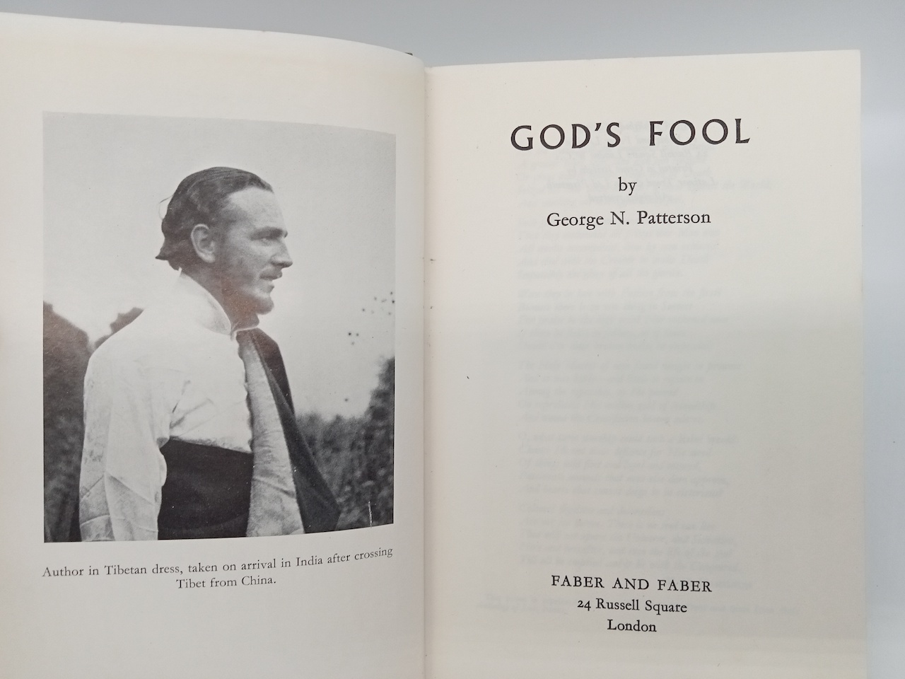 God's Fool. by George N. Patterson.: Very Good | ROBIN SUMMERS BOOKS LTD