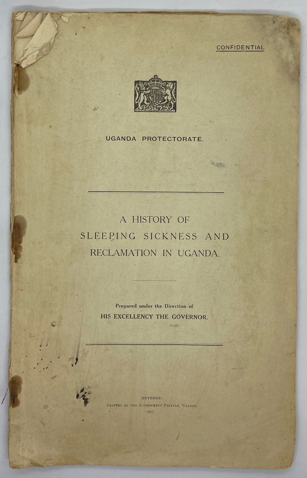 A History of Sleeping Sickness and Reclamation in Uganda by His ...