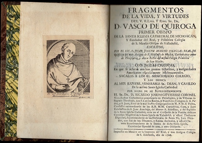 Fragmentos de la vida, y virtudes del V. Illmo. y Rmo. Sr. Dr. D. Vasco ...
