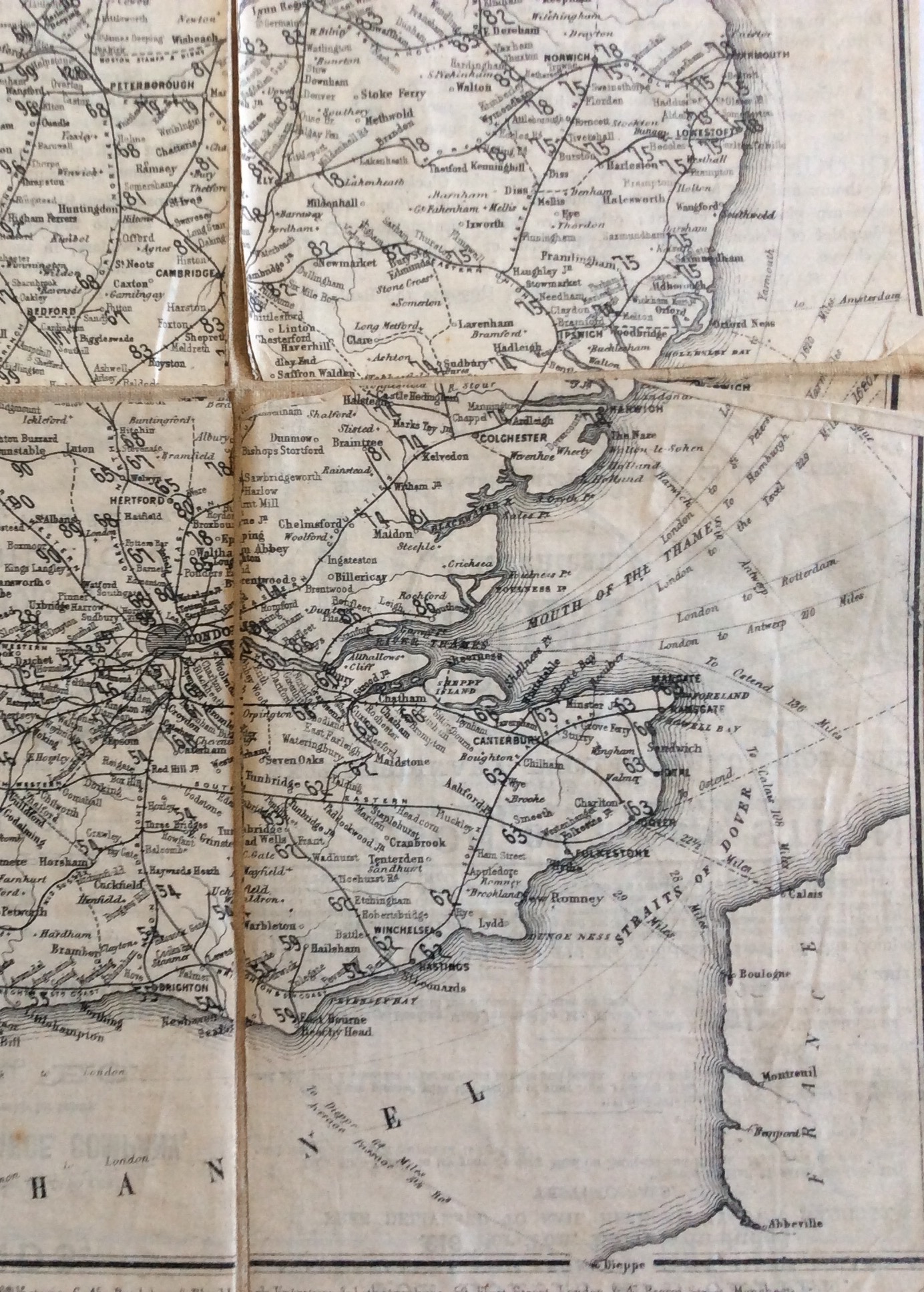 BRADSHAWS RAILWAY MAP OF GREAT BRITAIN AND IRELAND: (1861) Map | Chris ...