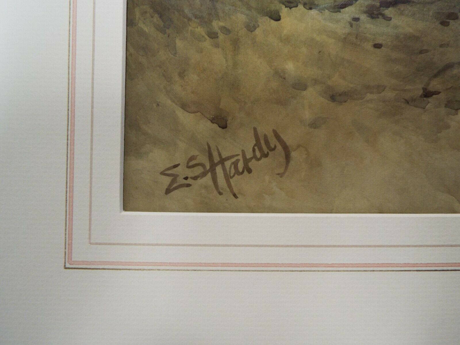 The Landing of St A by Evelyn Stuart Hardy, Lg original water color ...