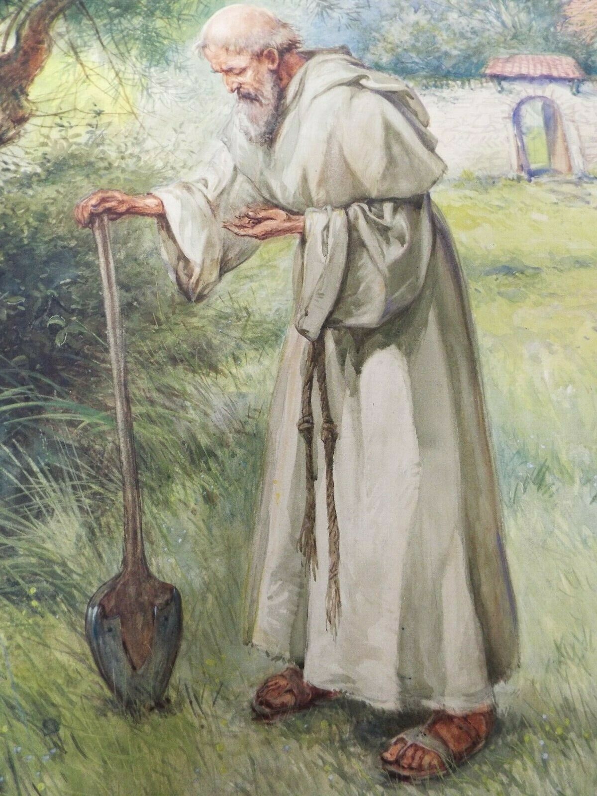 Brother Benedict's Lilies by Evelyn Stuart Hardy, Lg original water ...