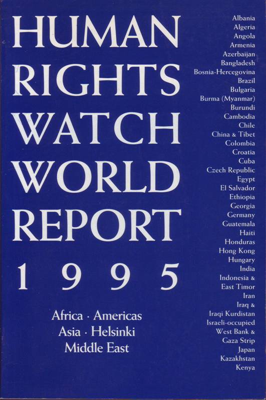 Human Rights Watch World Report 1995; Events of 1994 von Human Rights ...