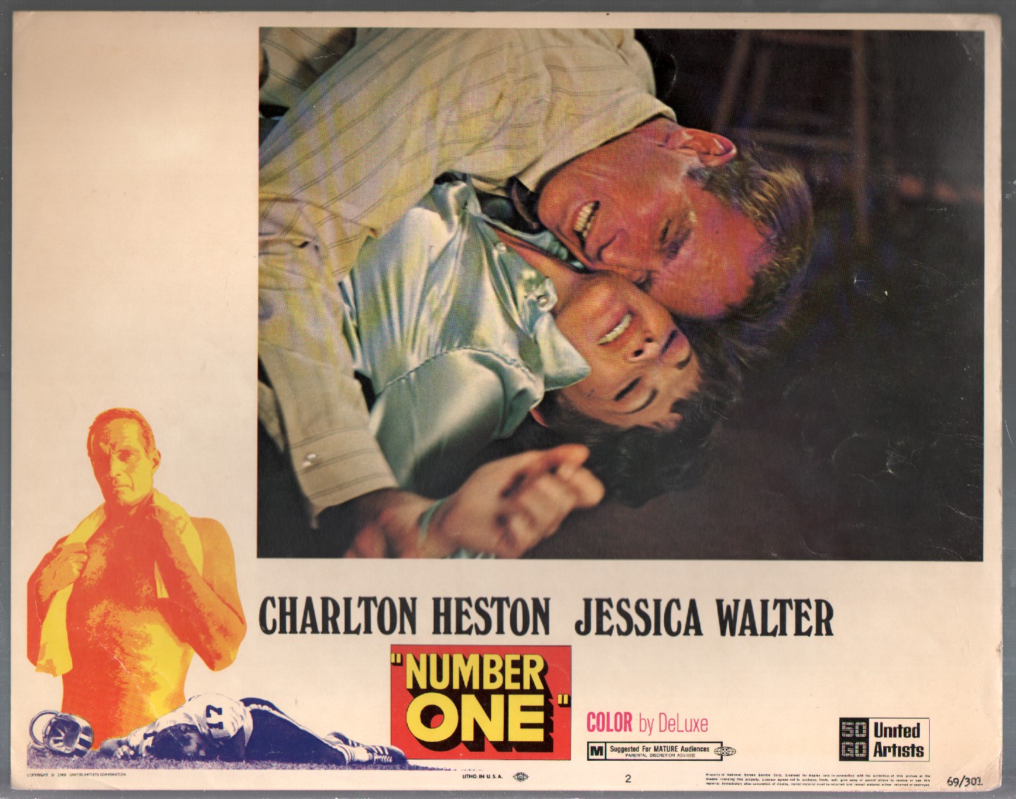 Number One Lobby Card #2 1969-Charlton Heston-Jessica Walter: (1969 ...