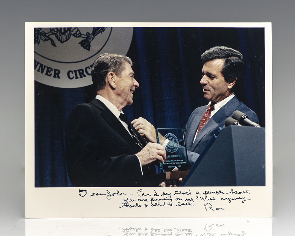 Ronald Reagan Signed Photograph. by Reagan, Ronald: Signed by Author(s ...