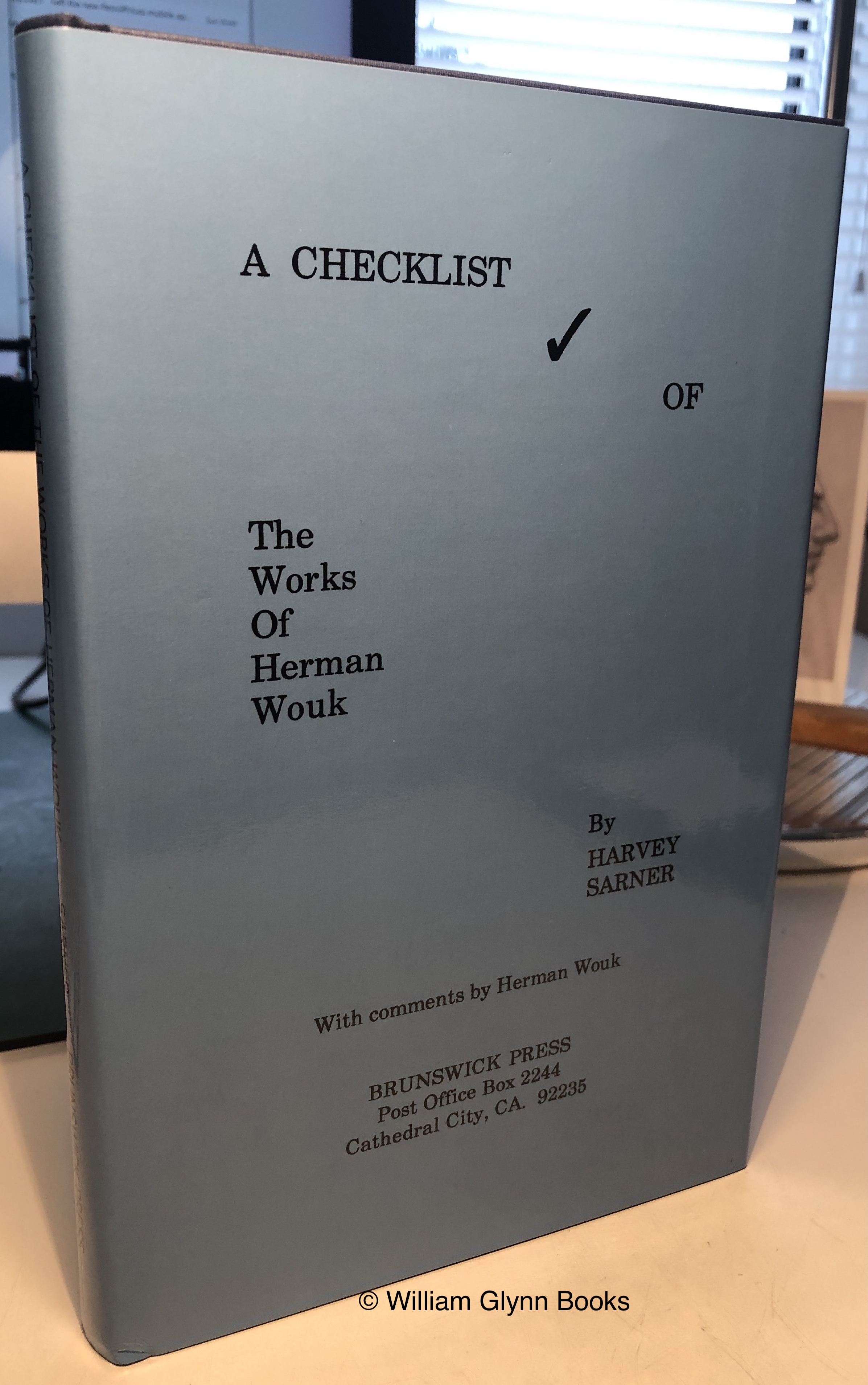 A Checklist of the Works of Herman Wouk by Sarner, Harvey: Very Good ...