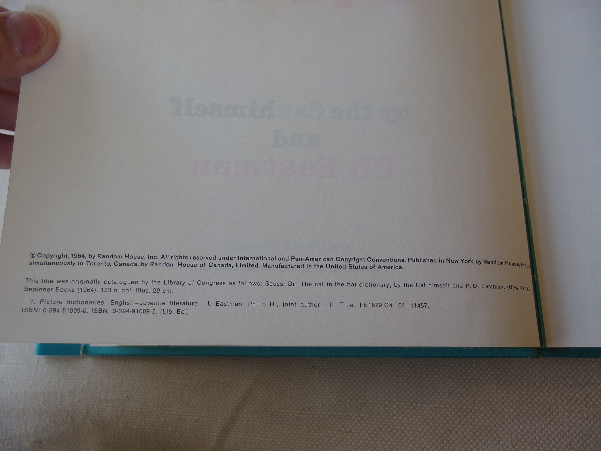 The Cat in the Hat Beginner Book Dictionary by Dr Seuss (Cat and P D ... The Cat in the Hat Beginner Book Dictionary by Dr Seuss (Cat and P D ...