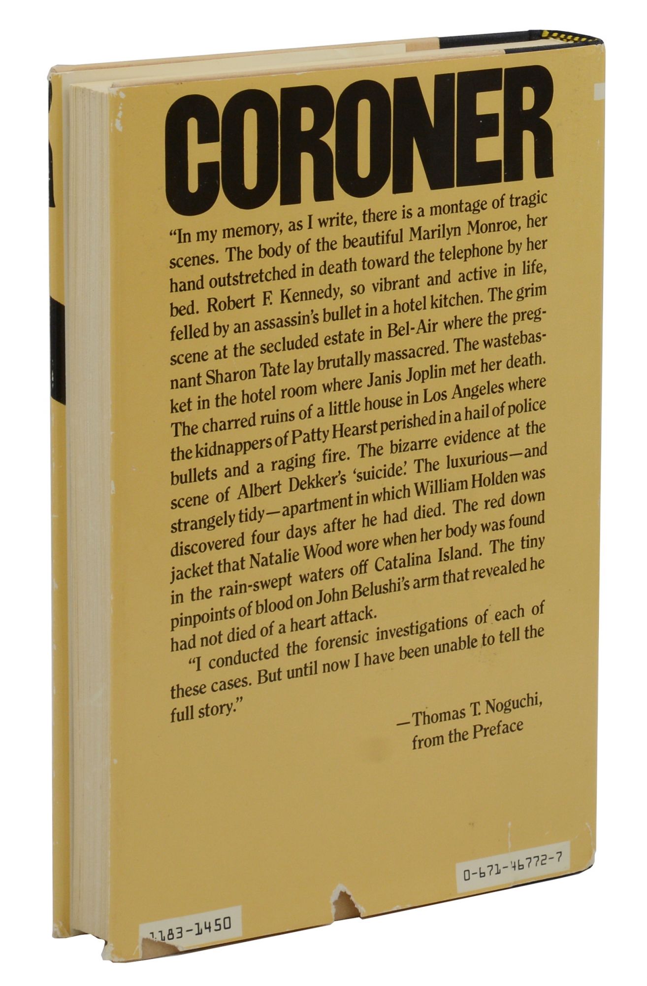 Coroner by Noguchi, Thomas; Joseph diMona: Near Fine (1983) First ...