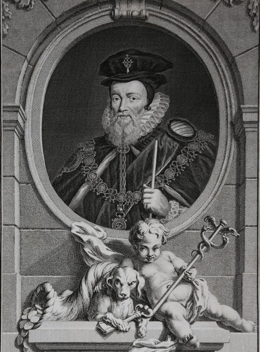 Portrait. Brustfigur in architektonischem Medaillon, unten mit dem ...